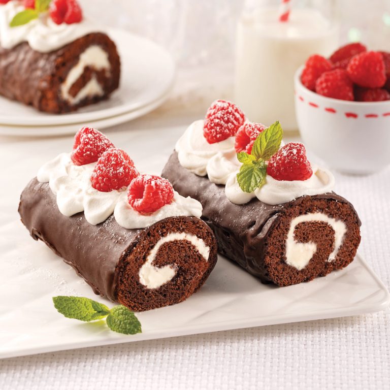 Mini-bûches glacées au chocolat noir - 5 ingredients 15 minutes