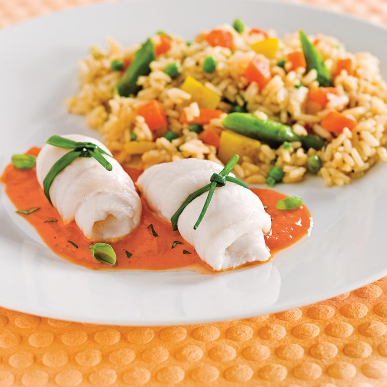 Sole et coulis de poivrons grillés - 5 ingredients 15 minutes