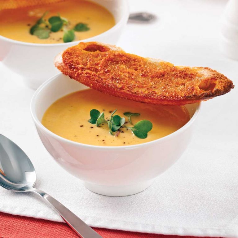 Potage de rabioles et carottes au lait de coco - 5 ingredients 15 minutes