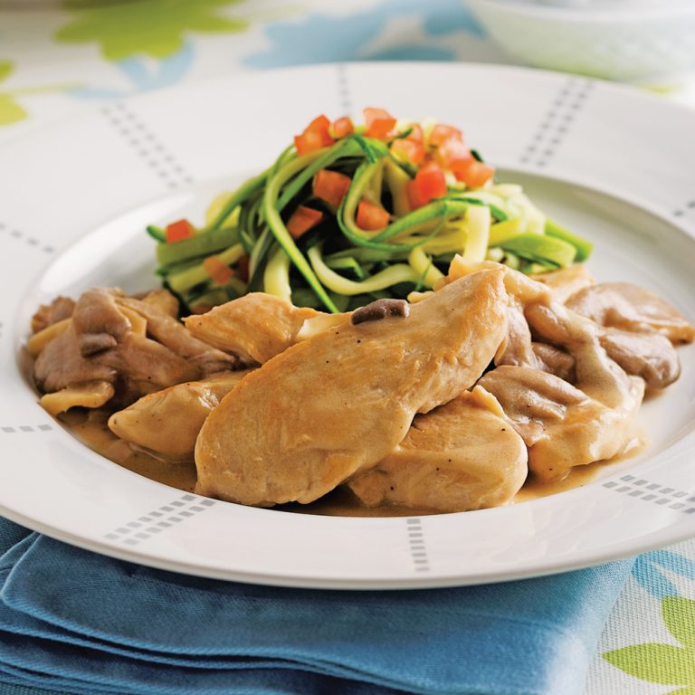 Poulet aux champignons - 5 ingredients 15 minutes