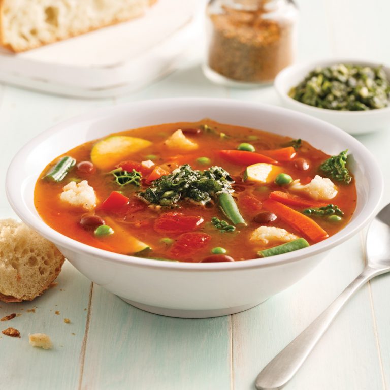 Minestrone aux haricots rouges - 5 ingredients 15 minutes