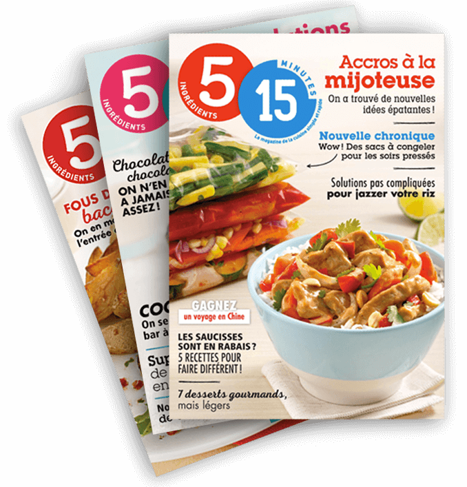 5 ingredients 15 minutes - Recettes faciles pour des soupers en 5 ...