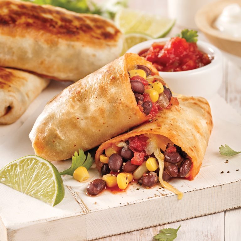 Burritos aux haricots et maïs - 5 ingredients 15 minutes