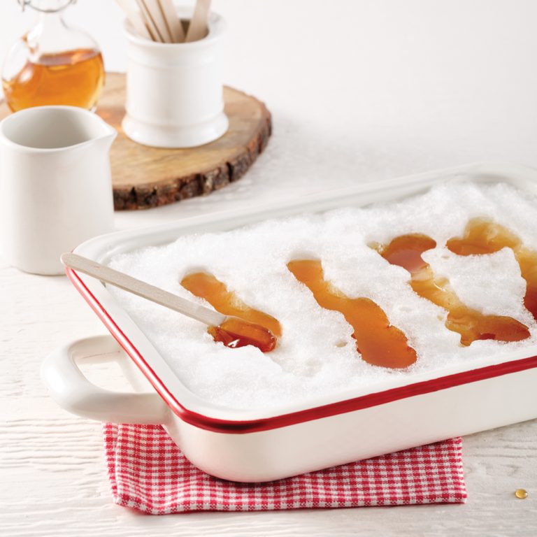 Tire d’érable au micro-ondes - 5 ingredients 15 minutes