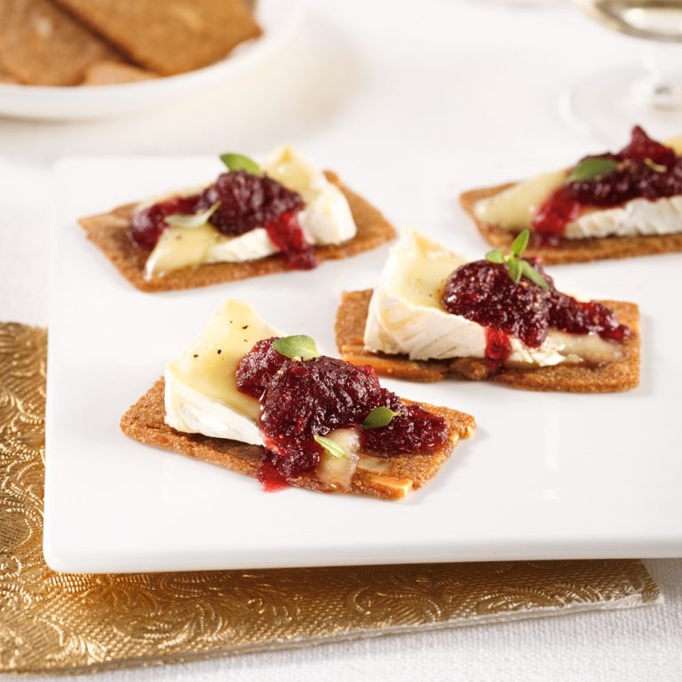Canapés de brie fondant - 5 ingredients 15 minutes