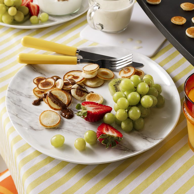 Mini-pancakes sur poêle à raclette - 5 ingredients 15 minutes