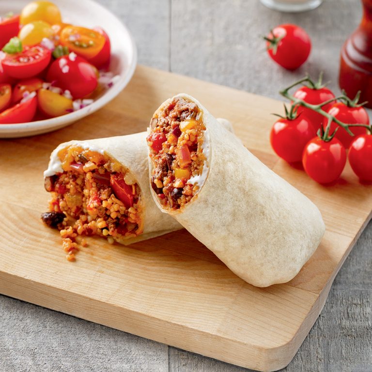 Burritos au boeuf et Délice de Grains - 5 ingredients 15 minutes