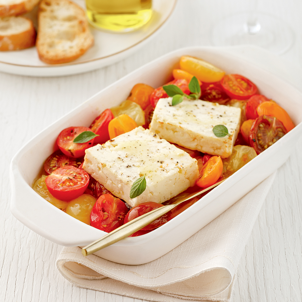 Feta Et Tomates Cuites Au Four 5 Ingredients 15 Minutes