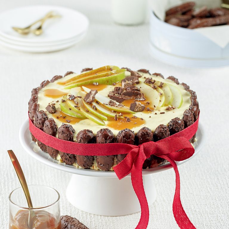 Charlotte à la poire et caramel - 5 ingredients 15 minutes