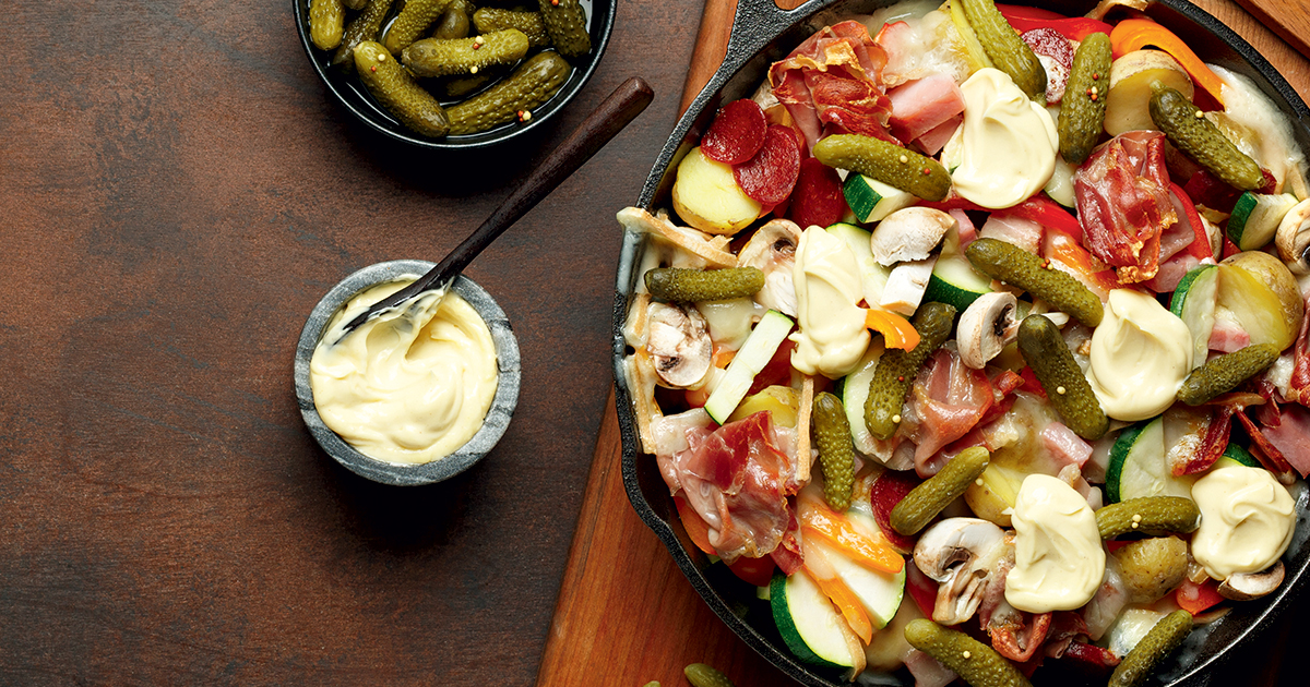 Raclette réinventée - 5 ingredients 15 minutes