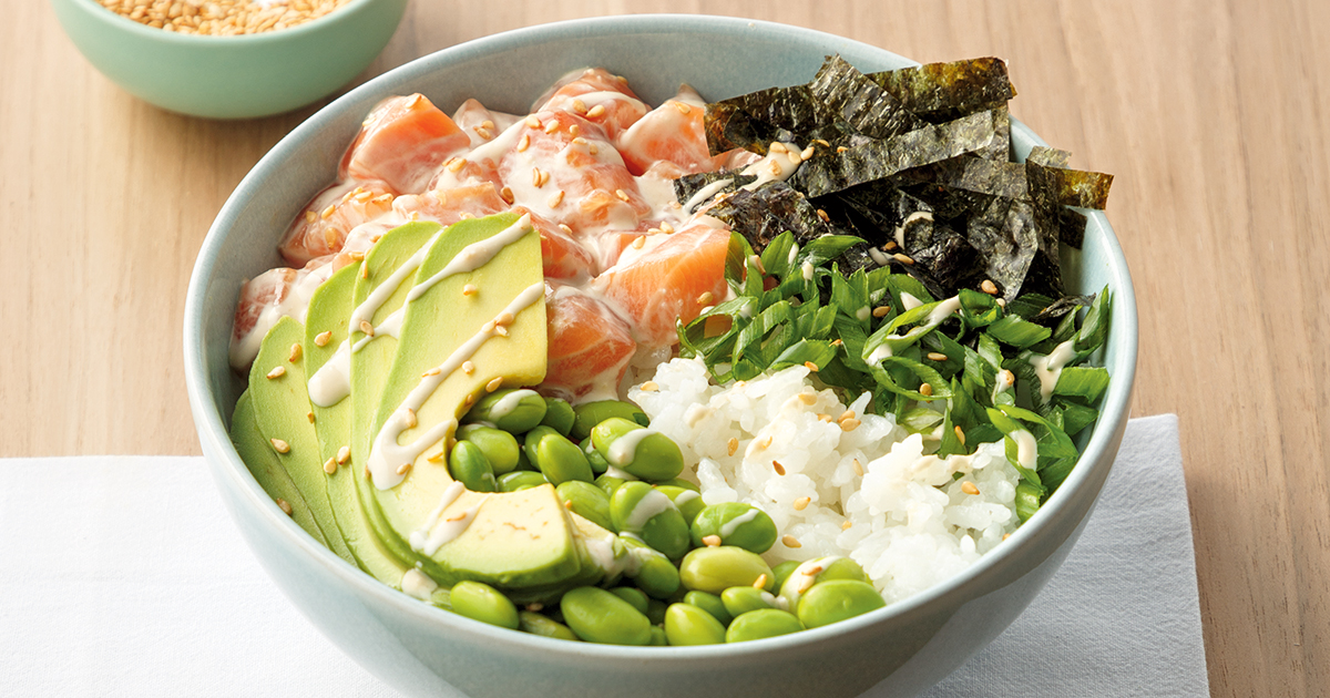 Poke bowls style sushis californiens au saumon - Glouton