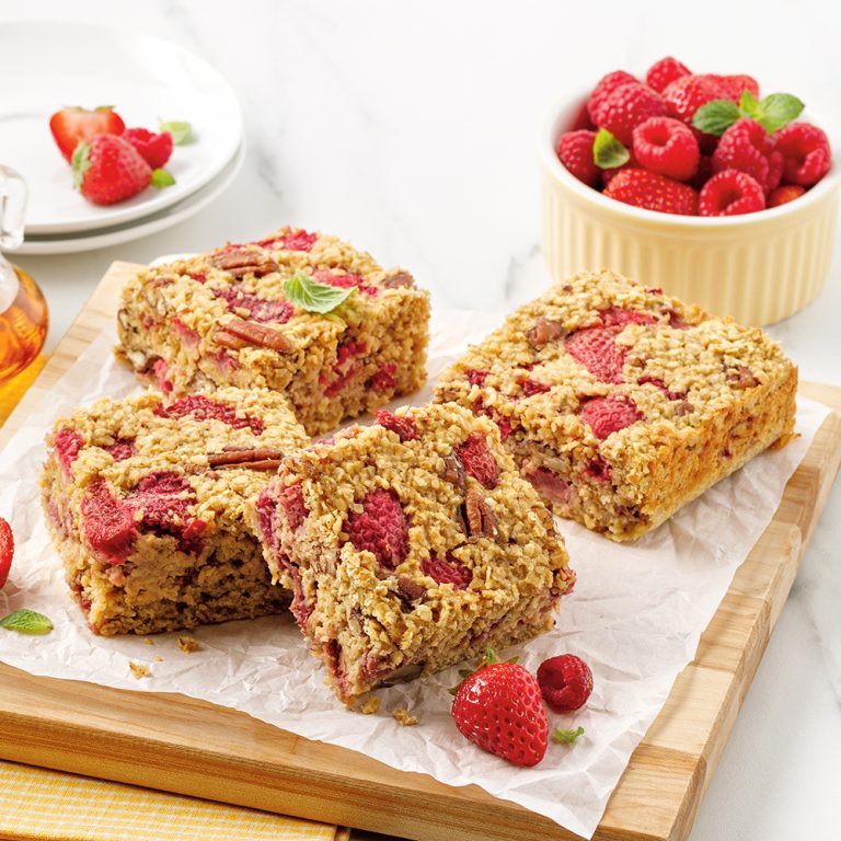 Carrés au gruau et fruits - 5 ingredients 15 minutes