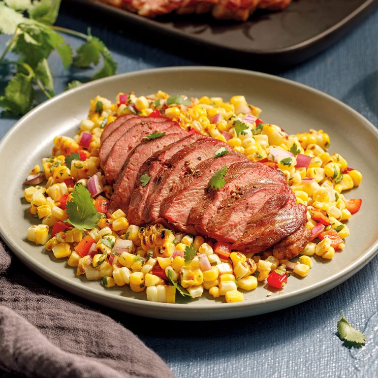 Salade de maïs au canard, vinaigrette à l'orange - 5 ingredients 15 minutes