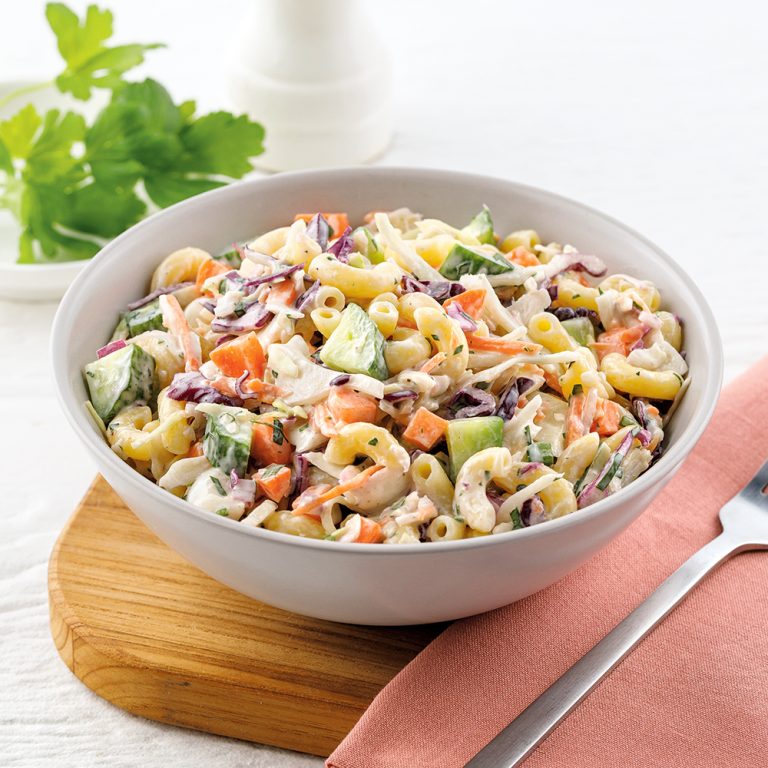 Salade de chou et macaronis - 5 ingredients 15 minutes