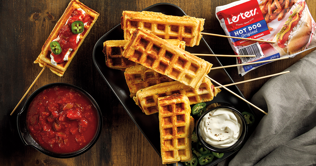 Waffle dogs sans friture - Glouton