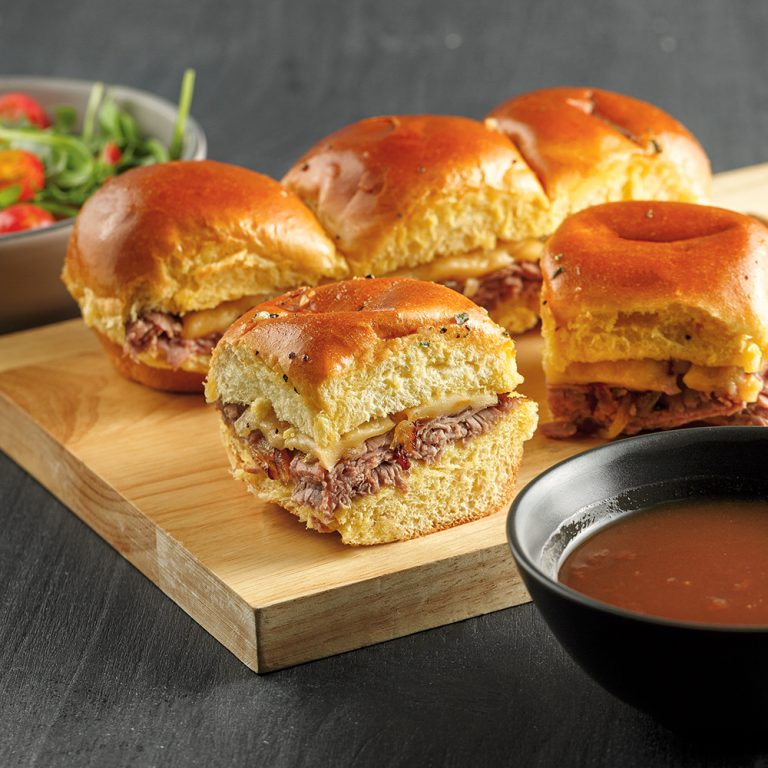 Sliders au rôti de boeuf sur petits pains briochés - 5 ingredients 15 ...
