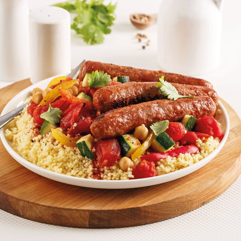 Couscous aux saucisses merguez - 5 ingredients 15 minutes