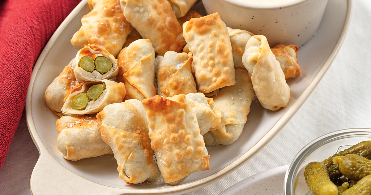 Cornichons frits en pâte à wontons à l’air fryer - 5 ingredients 15 minutes