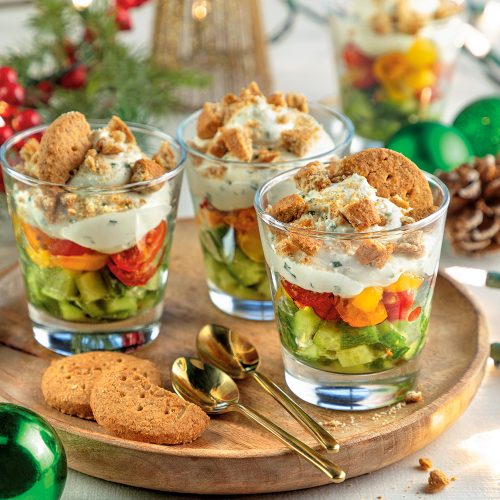 Verrines de salade croquante - 5 ingredients 15 minutes