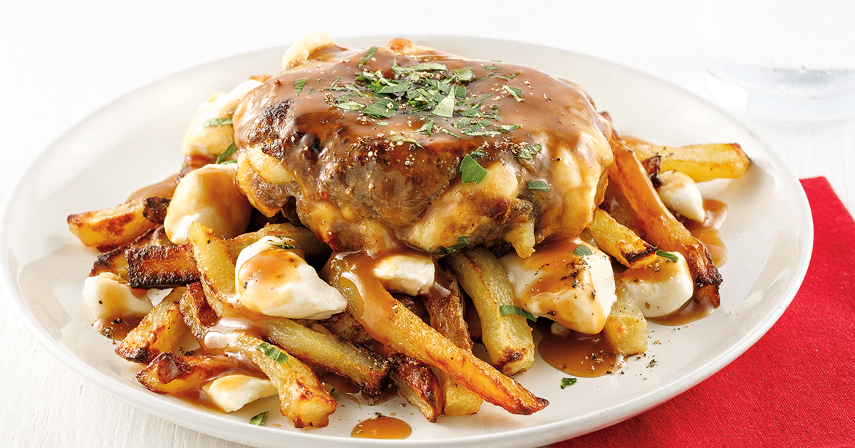 Hamburger steak à la poutine - Glouton