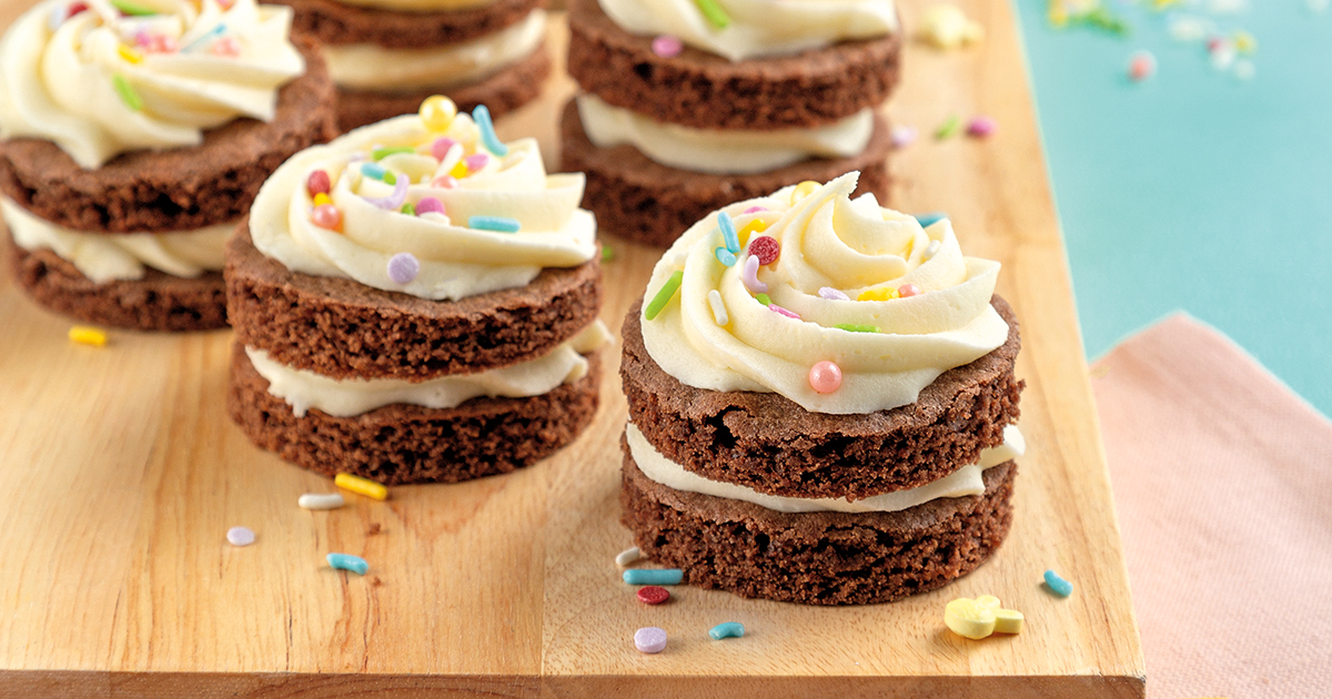 Mini-gâteaux étagés au chocolat - Glouton