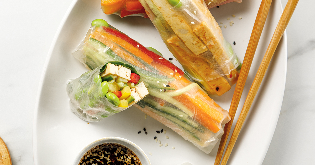 Rouleaux de printemps aux légumes et tofu asiatique à l’érable - 5 ...