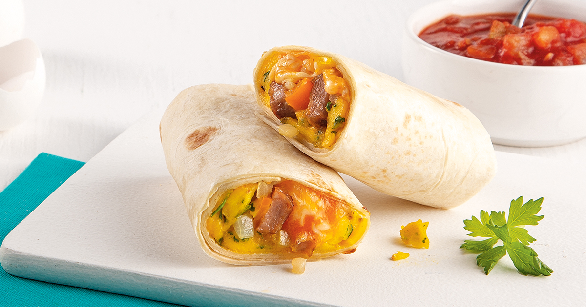Burritos déjeuner aux saucisses - Glouton