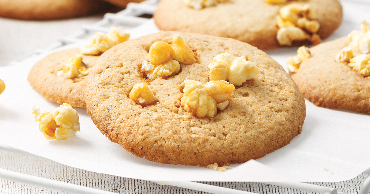 Biscuits popcorn au caramel - 5 ingredients 15 minutes
