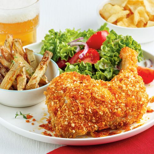 Cuisses de poulet aux chips - 5 ingredients 15 minutes