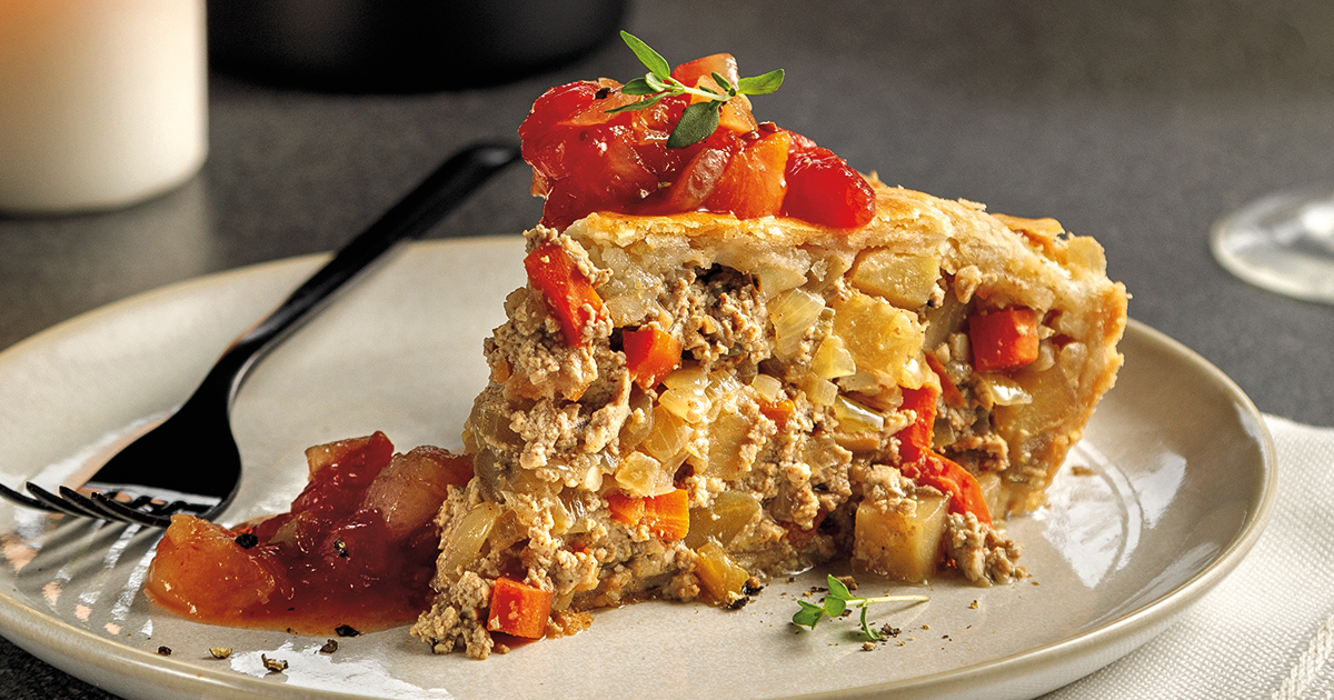 Pâté des Fêtes tofu et oignons rôtis - Glouton
