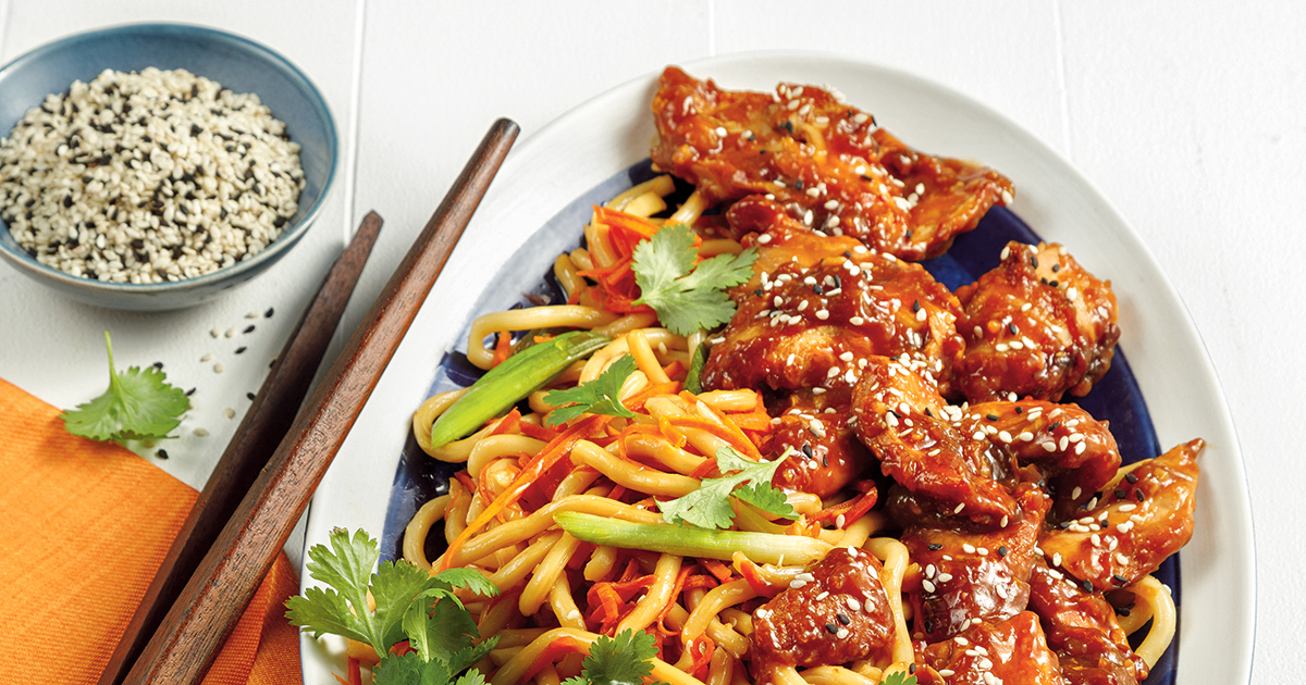 Poulet style asiatique au miel et sésame à la mijoteuse - 5 ingredients ...