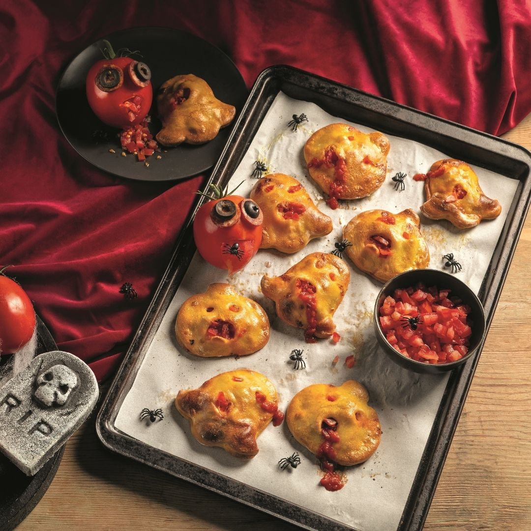 Pizzas-pochettes tomates et chorizo - 5 ingredients 15 minutes