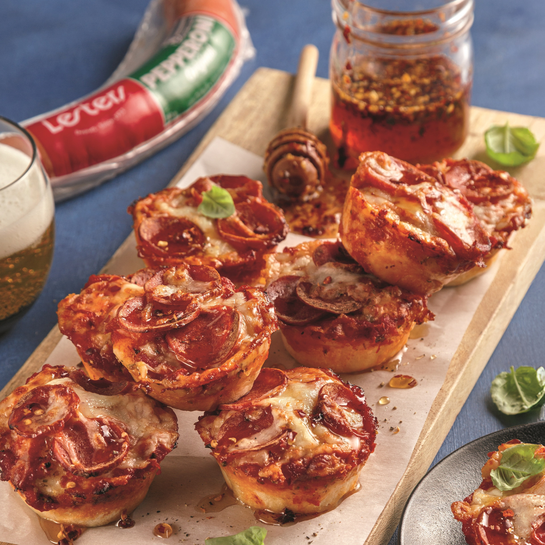 Bouchées de pizza au pepperoni - 5 ingredients 15 minutes