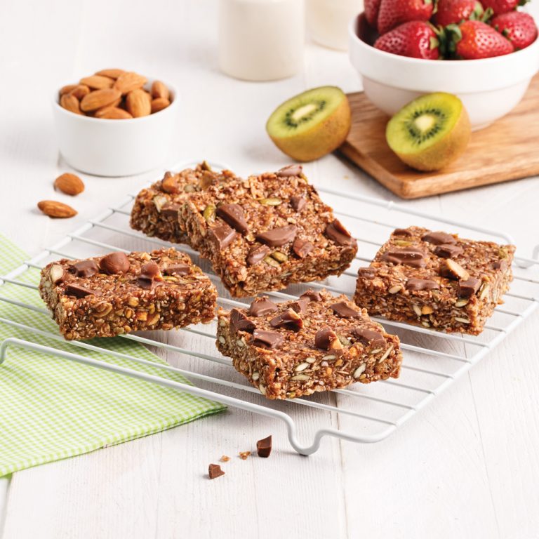 Barres tendres aux morceaux de chocolat - Les recettes de Caty