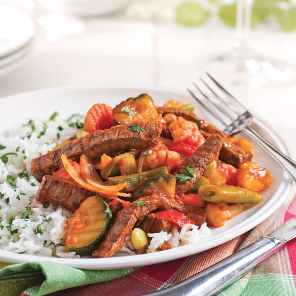 Émincé de boeuf aux légumes - Les recettes de Caty