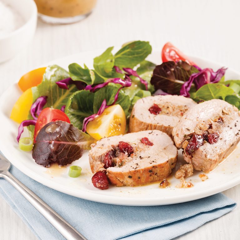 Filet de porc farci aux canneberges et noix - Les recettes de Caty