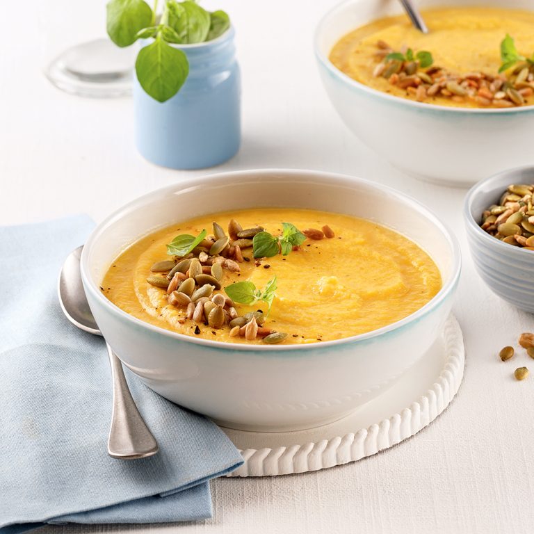 Potage à la courge Butternut et au tofu - Les recettes de Caty