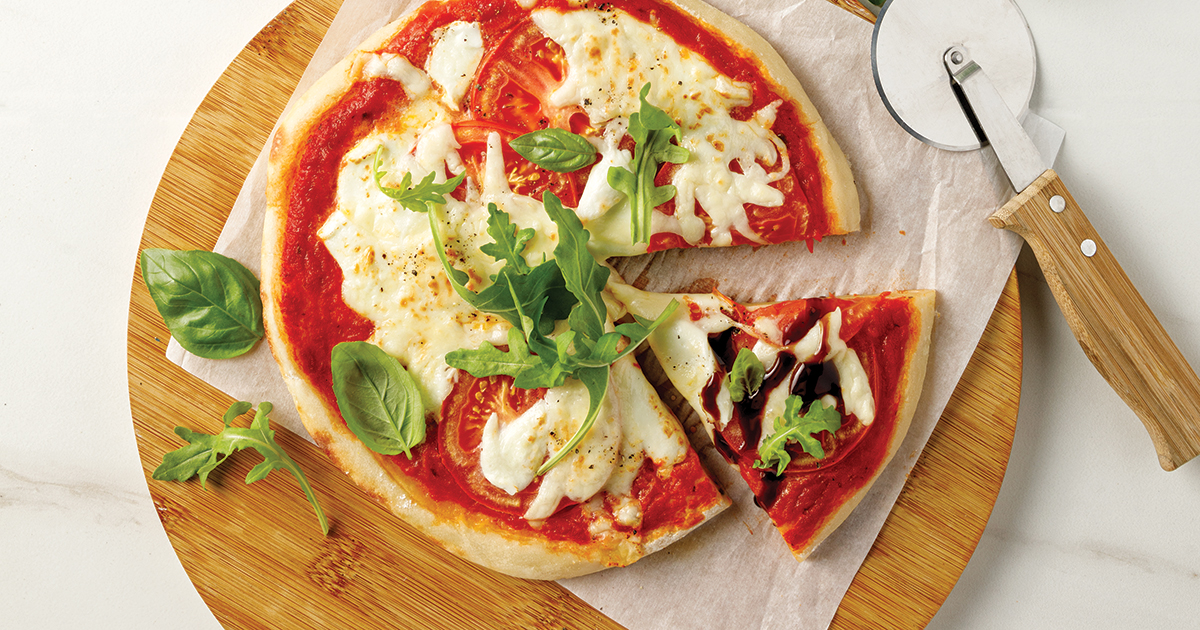 Pizza margherita légère - Les recettes de Caty