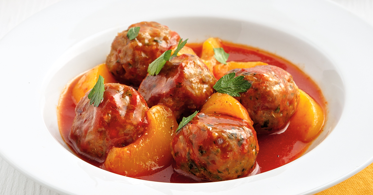 Boulettes de veau aux pêches - Les recettes de Caty
