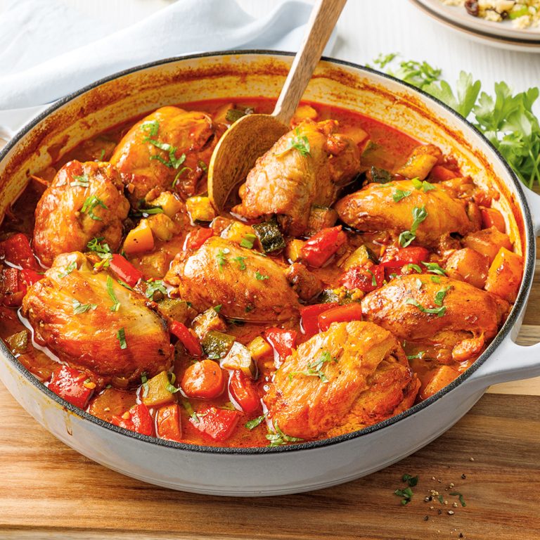 Mijoté de poulet et légumes à la marocaine - Les recettes de Caty