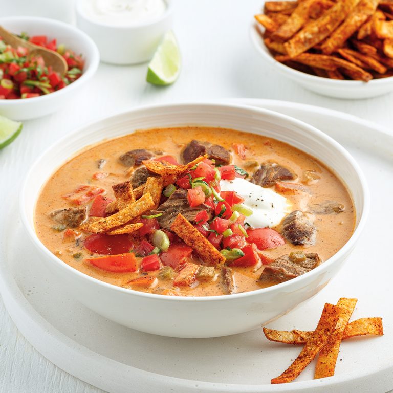 Soupe tacos crémeuse au boeuf - Les recettes de Caty