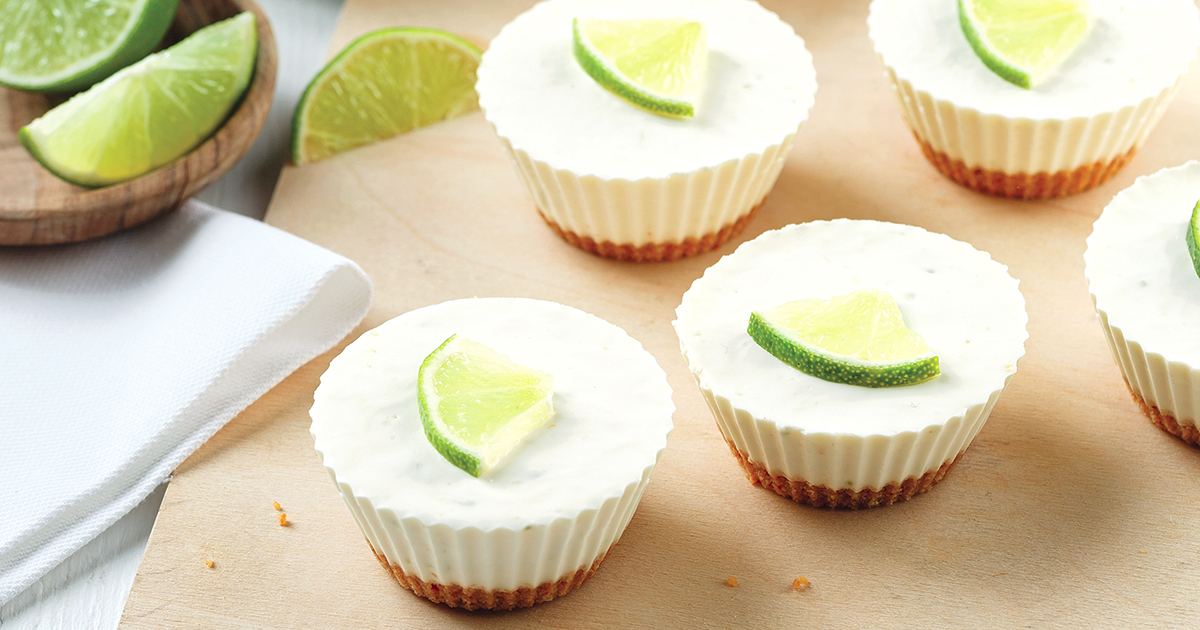 Mini-gâteaux au fromage et lime - Les recettes de Caty