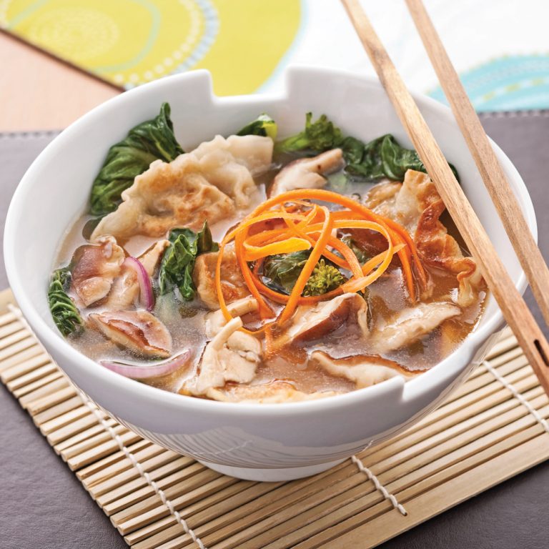 Soupe-repas aux raviolis chinois - Je Cuisine