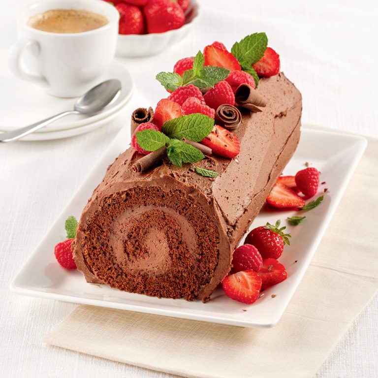 Bûche mousse au chocolat - Je Cuisine