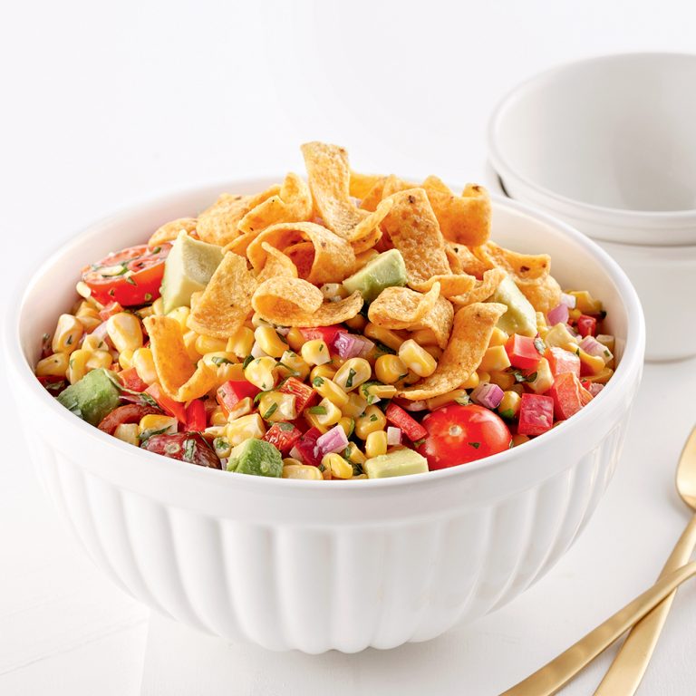 Salade de maïs, tomates et croustilles - Je Cuisine