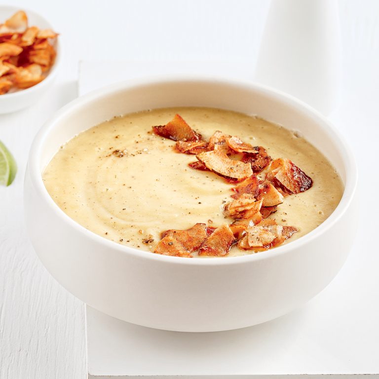 Potage à la courge, pommes et beurre d’amande - Je Cuisine