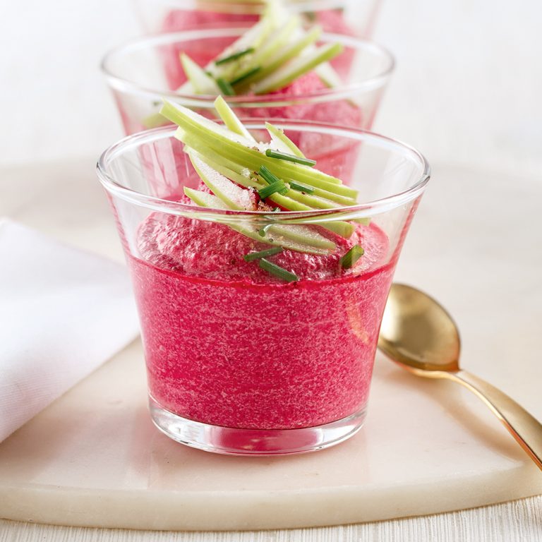 Verrines de mousse de betteraves et pommes vertes - Je Cuisine