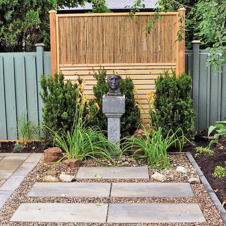 Mur d'intimité en pin traité et bambou - Je Jardine