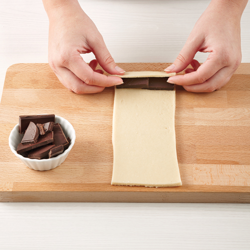 En étapes: des chocolatines maison - 5 ingredients 15 minutes